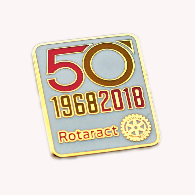 50 Years of Rotaract Pin (Colors Available) – Tej Brothers
