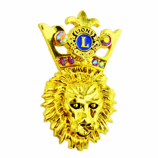 Fancy Lion Face Pin – Tej Brothers